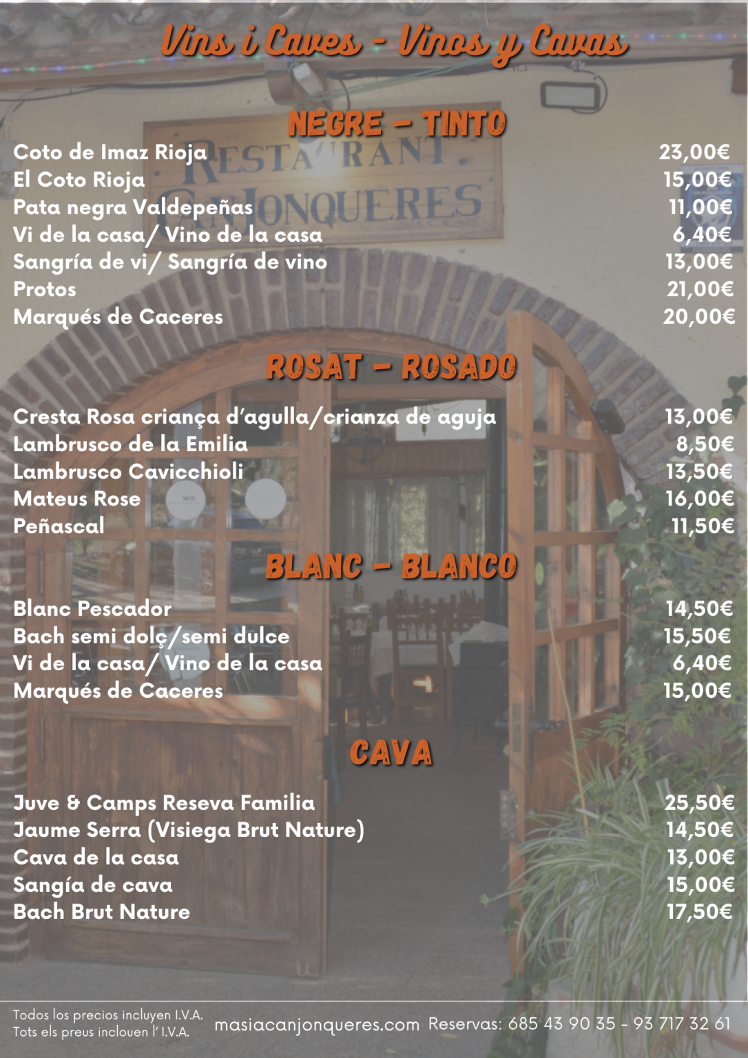 Vinos y cavas - Can Jonqueres