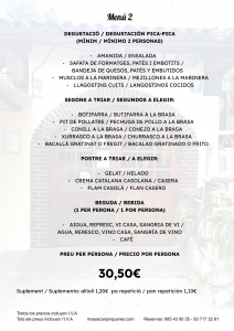 Menú 2 - Can Jonqueres