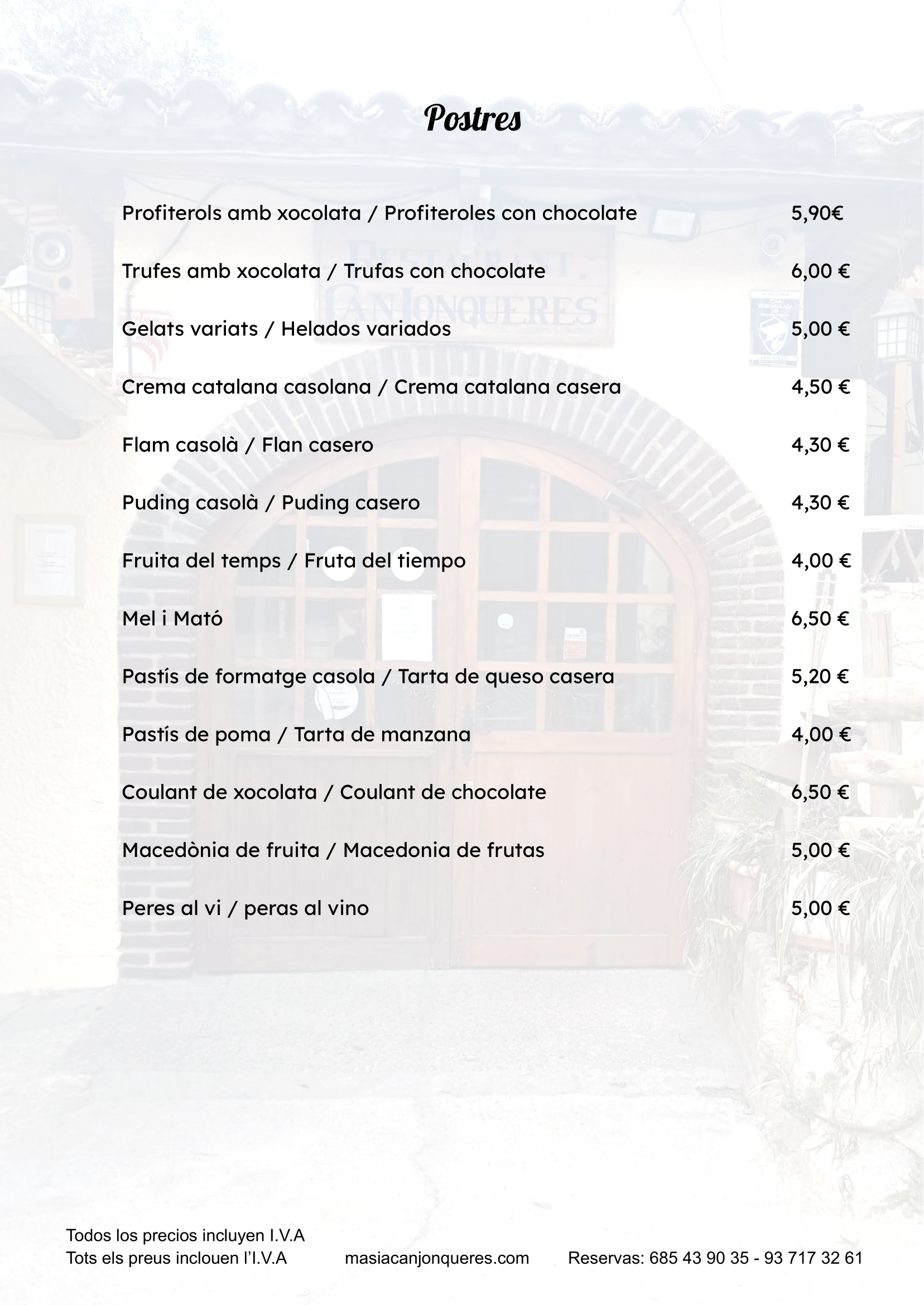 Postres - Can Jonqueres